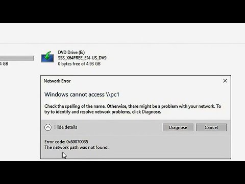 How To Solve Network Error The Network Path was Not Found Error Code 0x80070035 Windows 10