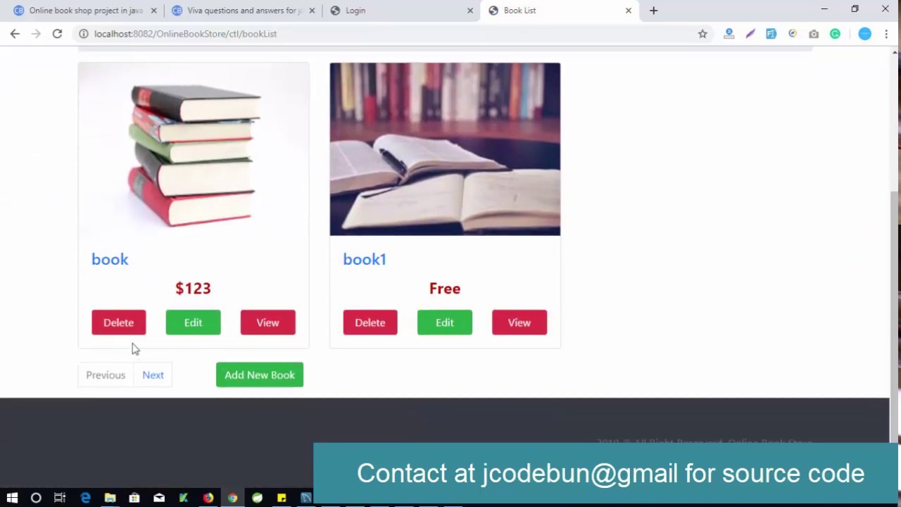 Online Book store project in java with source code using eclipse