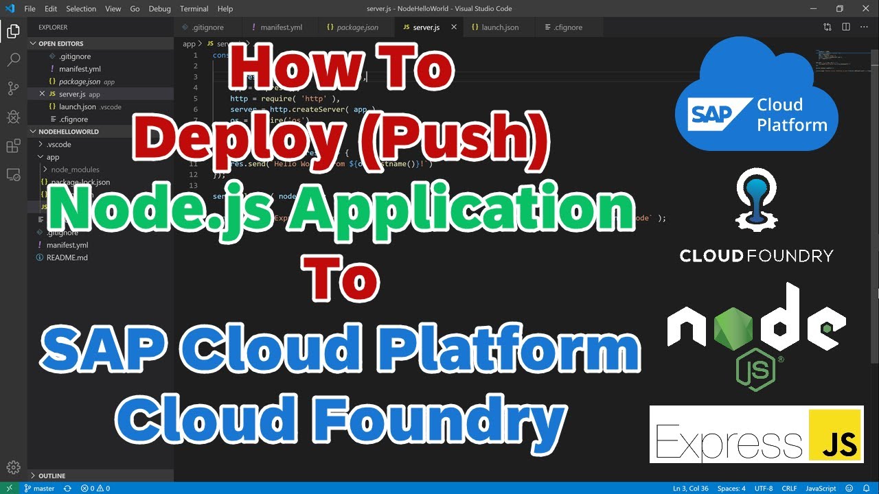 Deploying Node.js Application To SAP Cloud Platform (BTP) - Cloud Foundry
