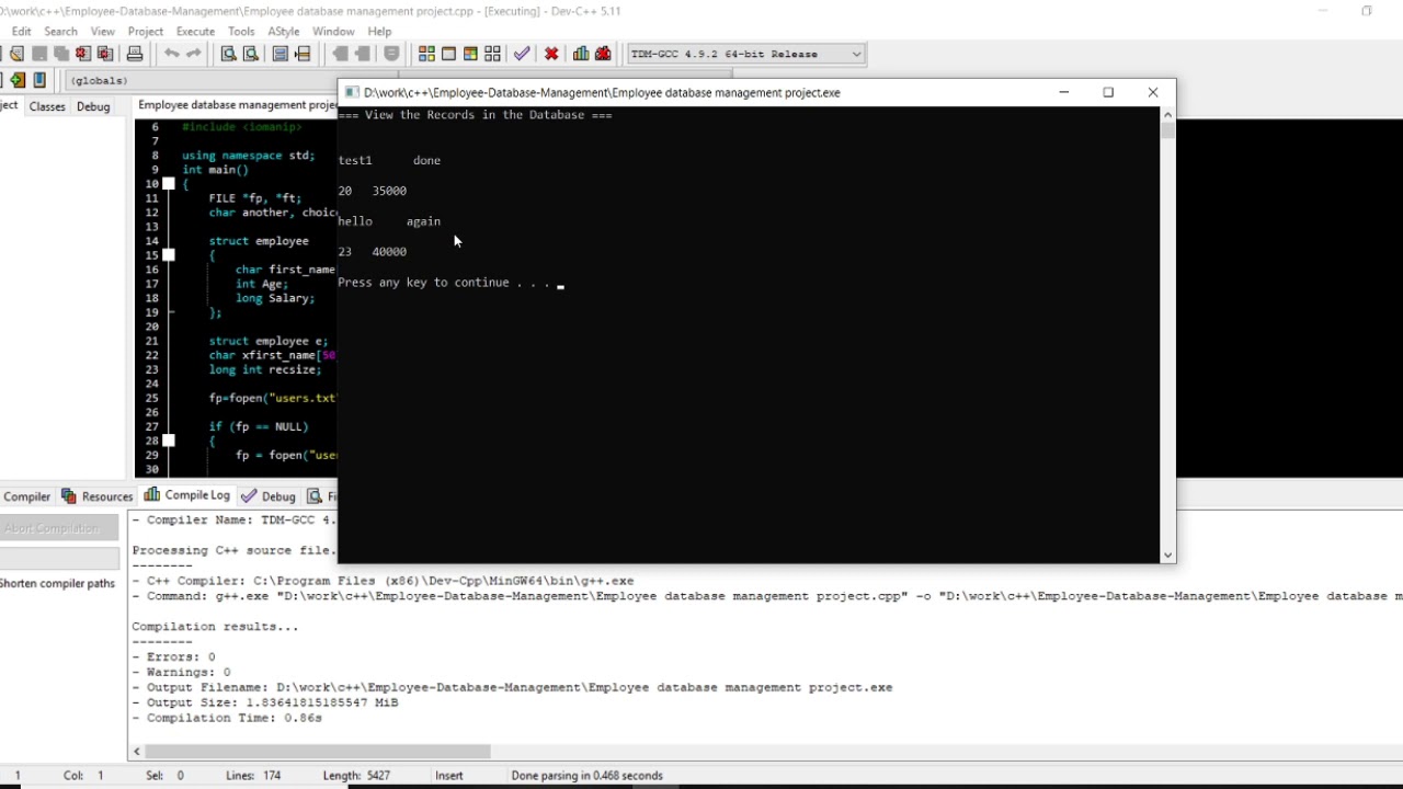 Employee Database System In C++ With Source Code | Source Code & Projects