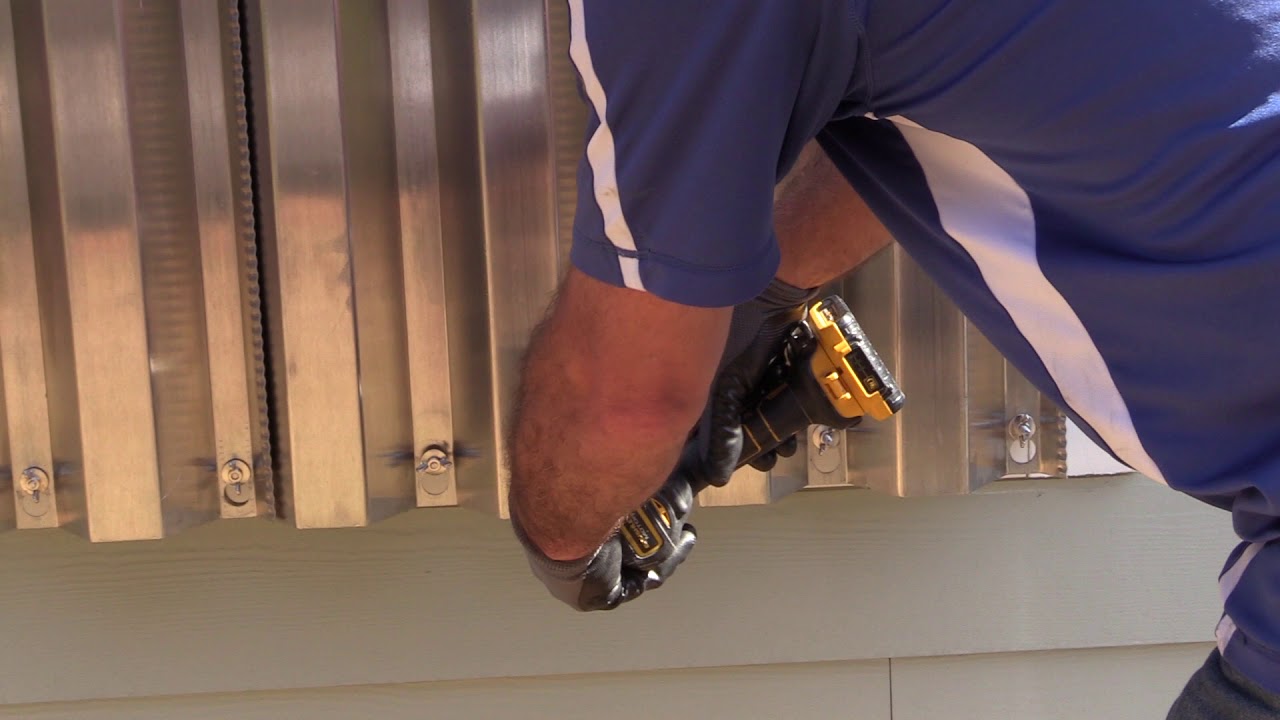 Window hurricane shutter installation & removal Midatlantic Storm Protection Myrtle Beach SC