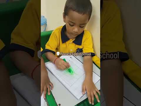 Pinnacle English School | Watch Our Nursery Students Master Controlled Scribbling Skills! | #school