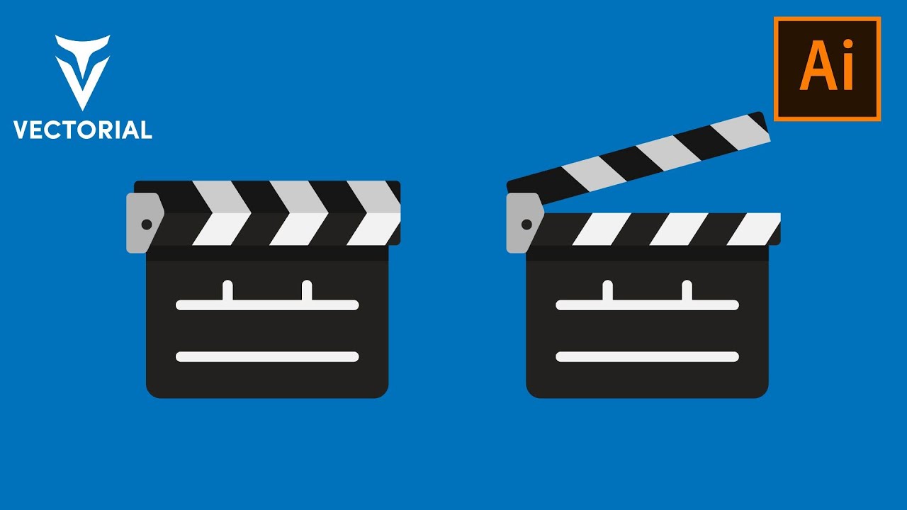 How to Make a Clapper Board in Adobe Illustrator - Easy tutorial