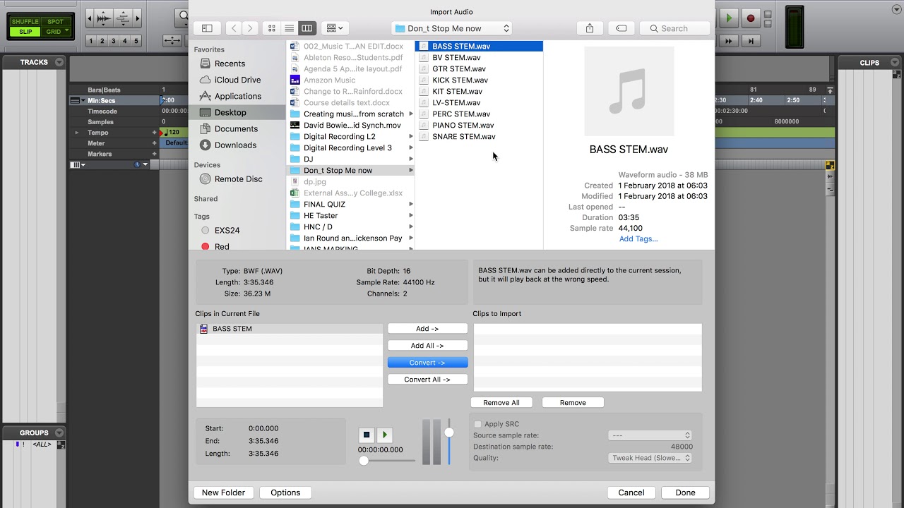 2 Importing Audio on Pro Tools