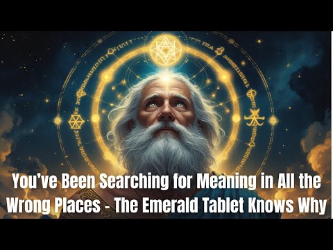 You’ve Been Searching for Meaning in All the Wrong Places – The Emerald Tablet Knows Why