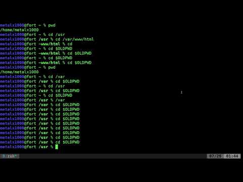Linux Shell Move to Previous Directory
