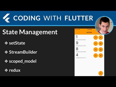 Learn Flutter State Management setState StreamBuilder Scoped Model ...