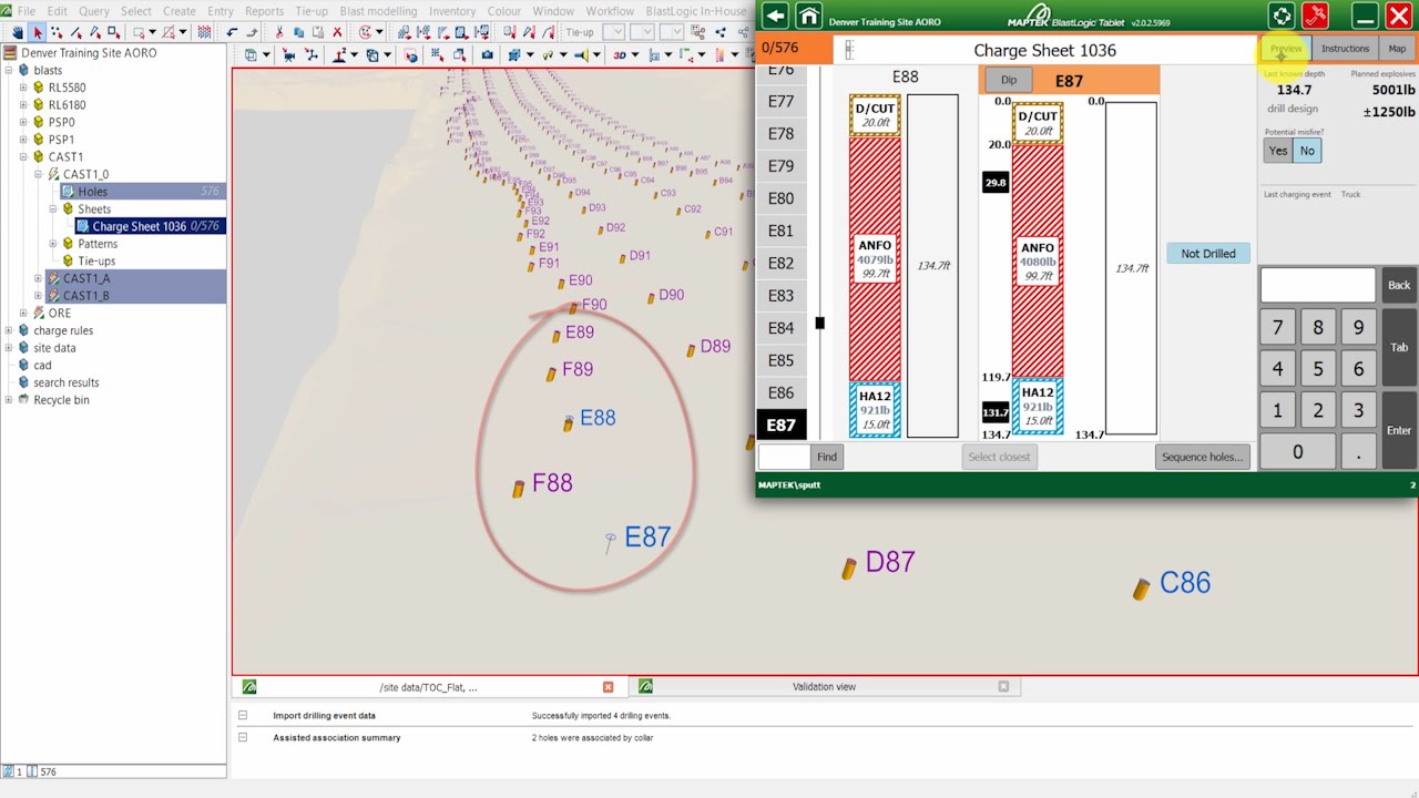 BlastLogic automatic explosives loading and validation