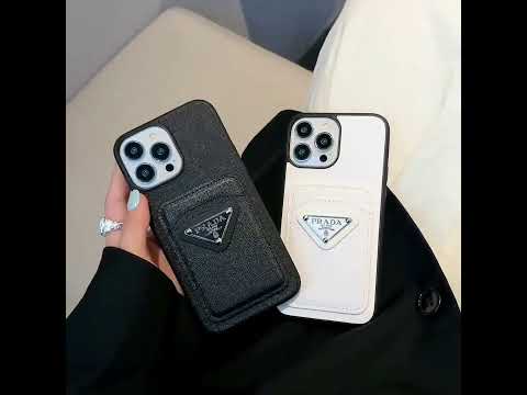 Classic Prada iPhone Case With Card Holder Black #gtocase #prada # #phonecase #iphonecase #luxurycas