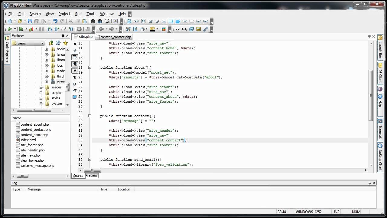 CodeIgniter Tutorials: Basic Website - Form Validation Library (Part 7/8)