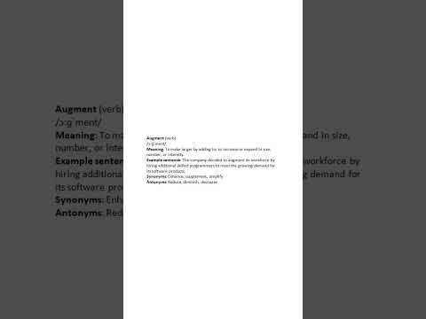 61 Augment SAT preparation word TOP 500 SAT Words #learning #satwords #education