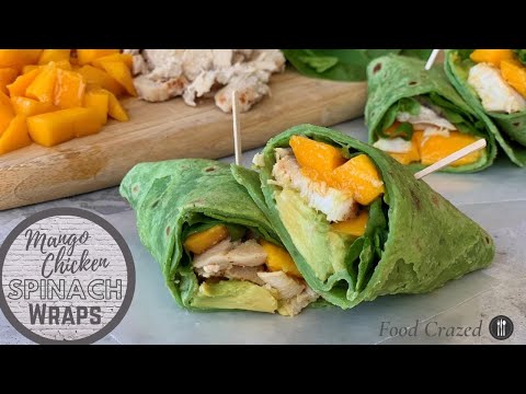 Mango Chicken Spinach Wraps - Taste of Hawaii at Home - Food Crazed