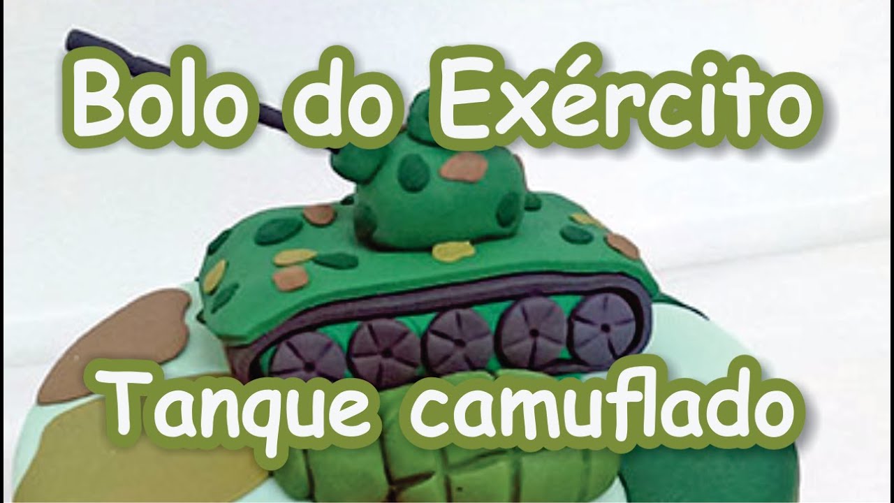 Bolo Exército Tanque camuflado