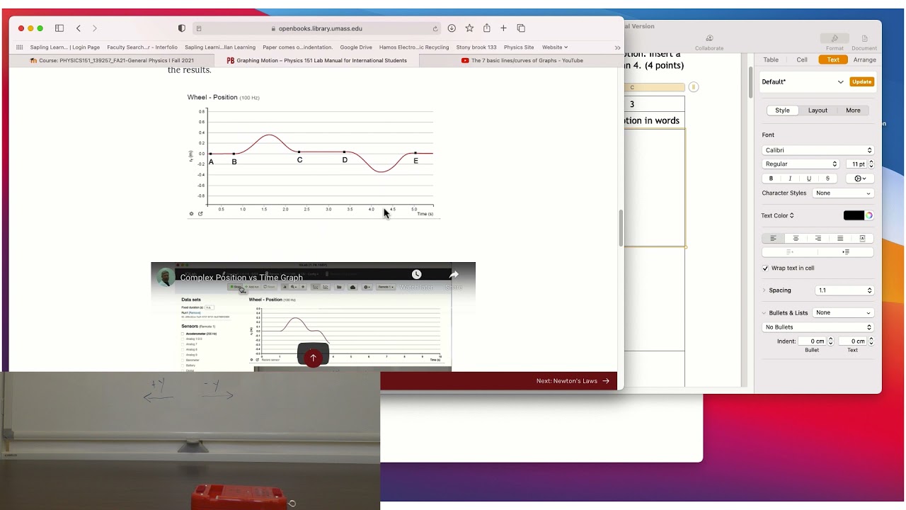 Graphing Motion Lab Setup International