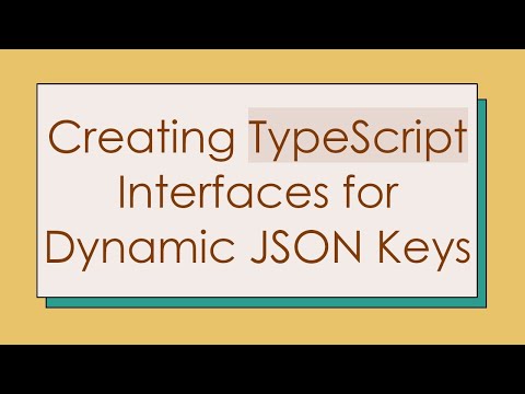 Creating TypeScript Interfaces for Dynamic JSON Keys