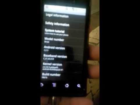 Motorola model numer Droid Build # FRk76 quick review
