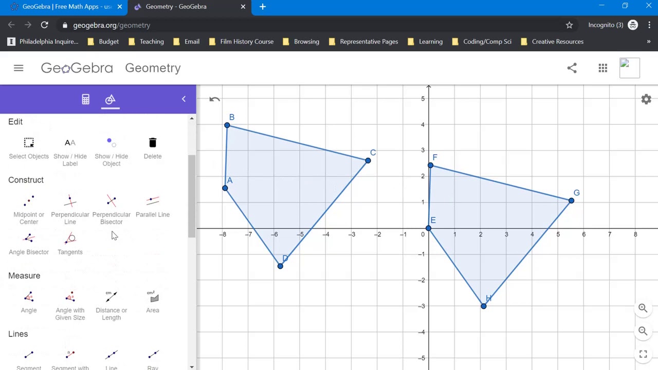 Geogebra Project: Task 4