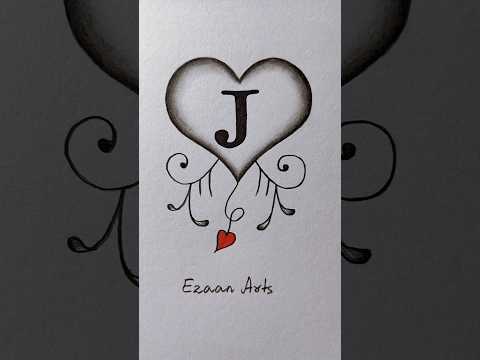Jinka J letter se suru hota hai ❤️ / letter J drawing #art #youtubeshorts #shorts #drawing