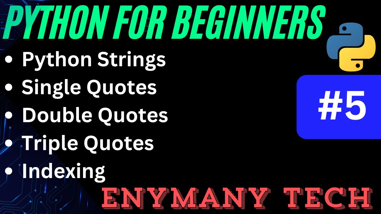 Python Strings | Indexing | Python for Beginners (2024)