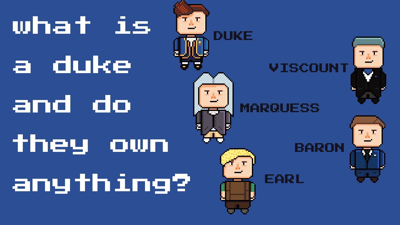 What does being a duke mean? A guide to the UK Peerage System || A pixel art animation