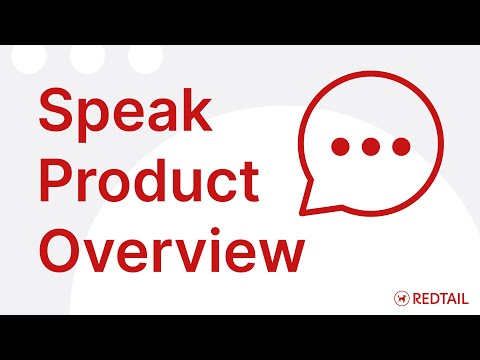 Product Overview - Speak