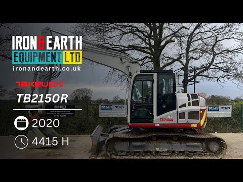 2020 Takeuchi TB2150R 15 Tonne Excavator