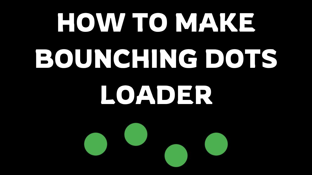 Bouncing Dots Loader Animation Using HTML & CSS | Coding Cloud