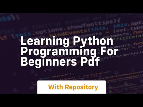 learning python programming for beginners pdf