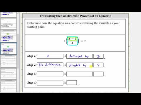 Determine the Construction of An Equation (4 Steps) Ex 2 | Math Help ...