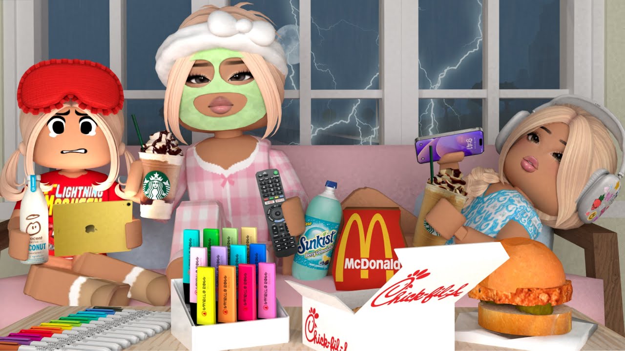 KIDS MISS THE FIRST DAY OF SCHOOL! *HUGE THUNDERSTORM* Roblox Bloxburg Voiced Roleplay