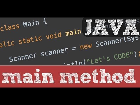 main method and program structure in Java - programming tutorial
