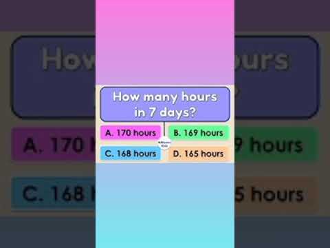 How many hours in 7 days Math IQ test #shorts #short #shortvideo #viralvideo