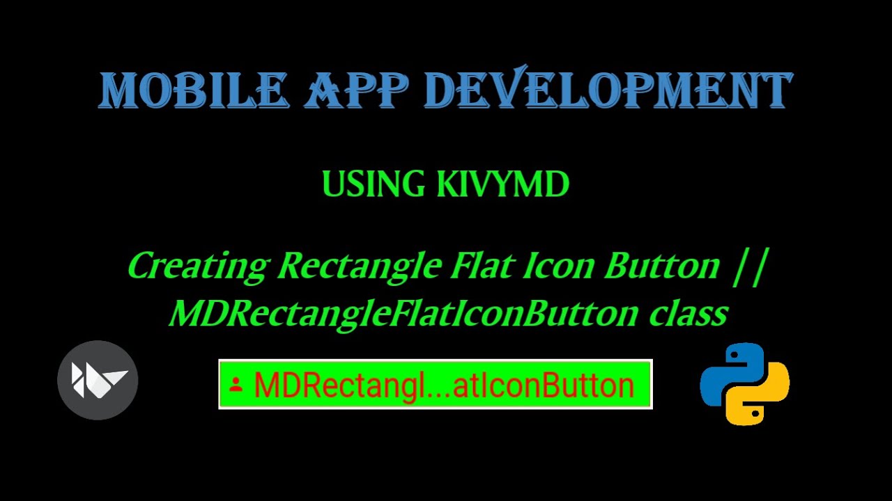 Creating Rectangle Flat Icon Button || MDRectangleFlatIconButton Class || Mobile App Development