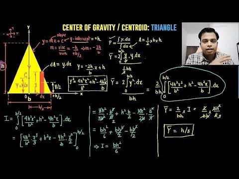 How to find Centroid of a Triangle by Integration Video Lecture - Crash ...