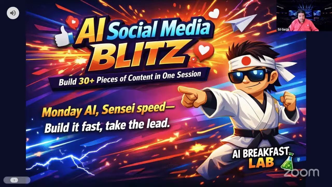 AI Breakfast Lab. AI Social Media Blitz: Build 30+ Pieces of Content in One Session