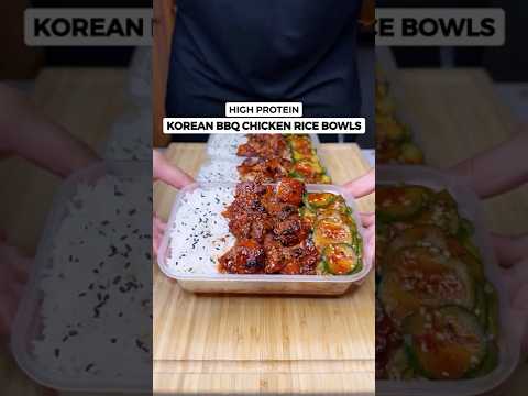 Want Delicious High Protein Meals? Try This Korean BBQ Chicken Rice Bowls | 484 CALS #food #fitness