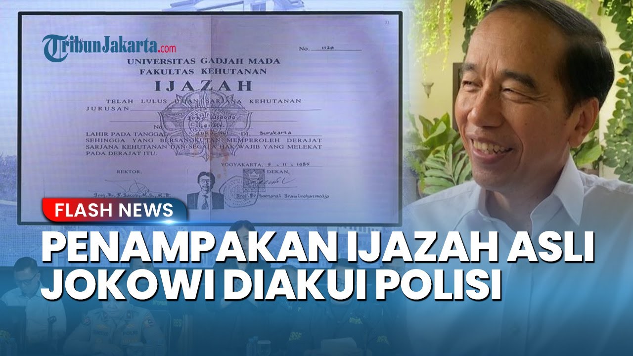 Terlihat Jelas! Begini Penampakan Ijazah S1 UGM Jokowi yang Disebut Asli oleh Bareskrim Polri ...