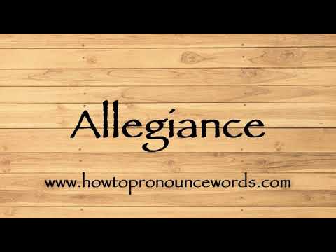 How To Pronounce Allegiance ? How To say Allegiance New Video