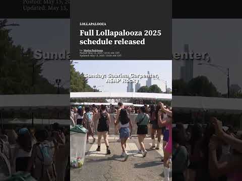 Comment if you’re excited about these acts… Full Lollapalooza 2025 schedule released…