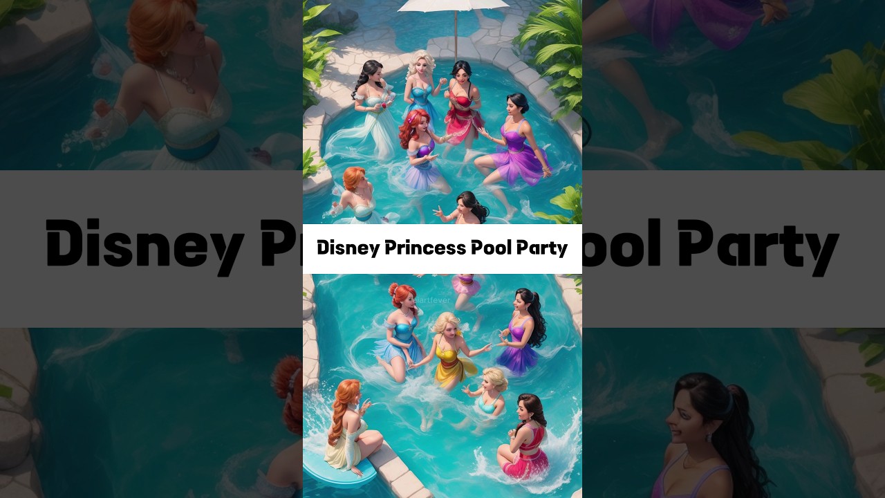 Princess in the Pool Party #shorts #disneyprincess