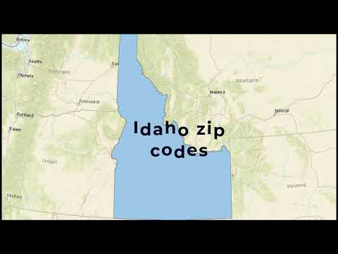 Idaho zip code vector map. AI, PDF file.