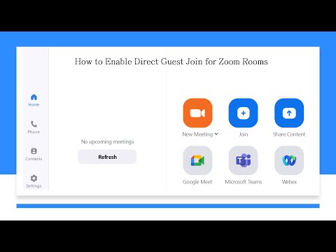 How to Enable Google Meet, Microsoft Teams, or Webex meetings on Zoom Rooms? | Direct Guest Join