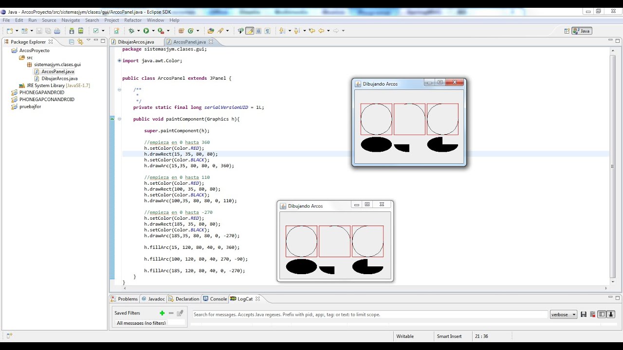 Tutorial N°5: Graphic2D en JAVA (Eclipse - Netbeans) Arcos