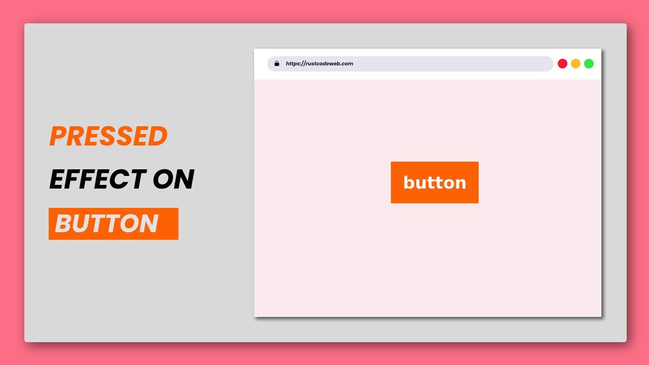 Animated Button With Pressed Effect | HTML And CSS