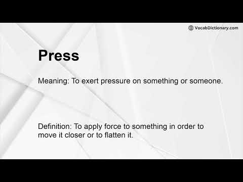 Press Meaning