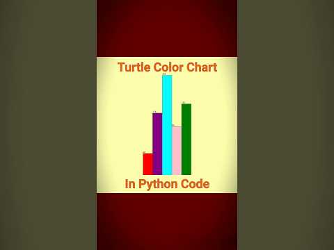 turtle Color Chart in Python Code l graphic design l #coding #python #shorts.
