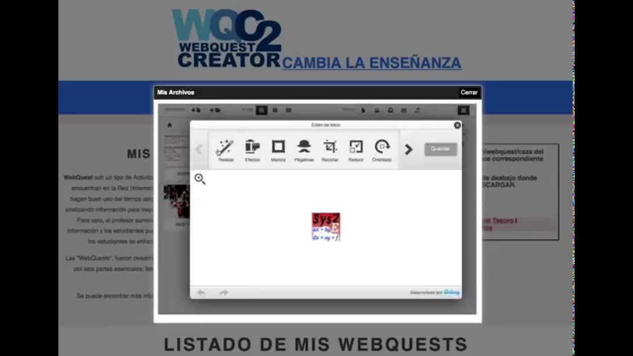 Tutorial Webquest Creator 2. Parte 1