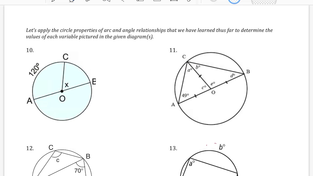 10.4 Inscribed Angles & Intercepted Arcs MORE EXAMPLES
