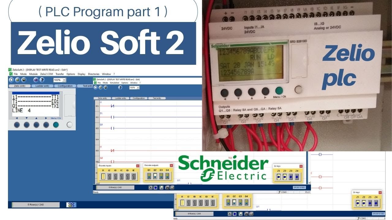 Zelio soft 2 PLC Program part 1 | Easy PLC
