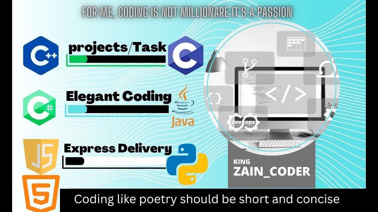 I will do projects, Assignments , task in C++ , C, C sharp, JavaScript, Python